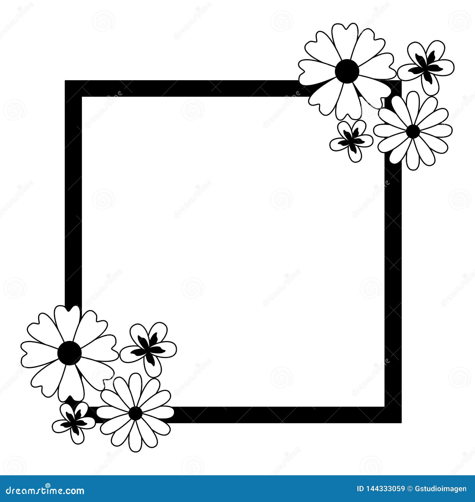 Flowers badge decoration stock vector. Illustration of card - 144333059