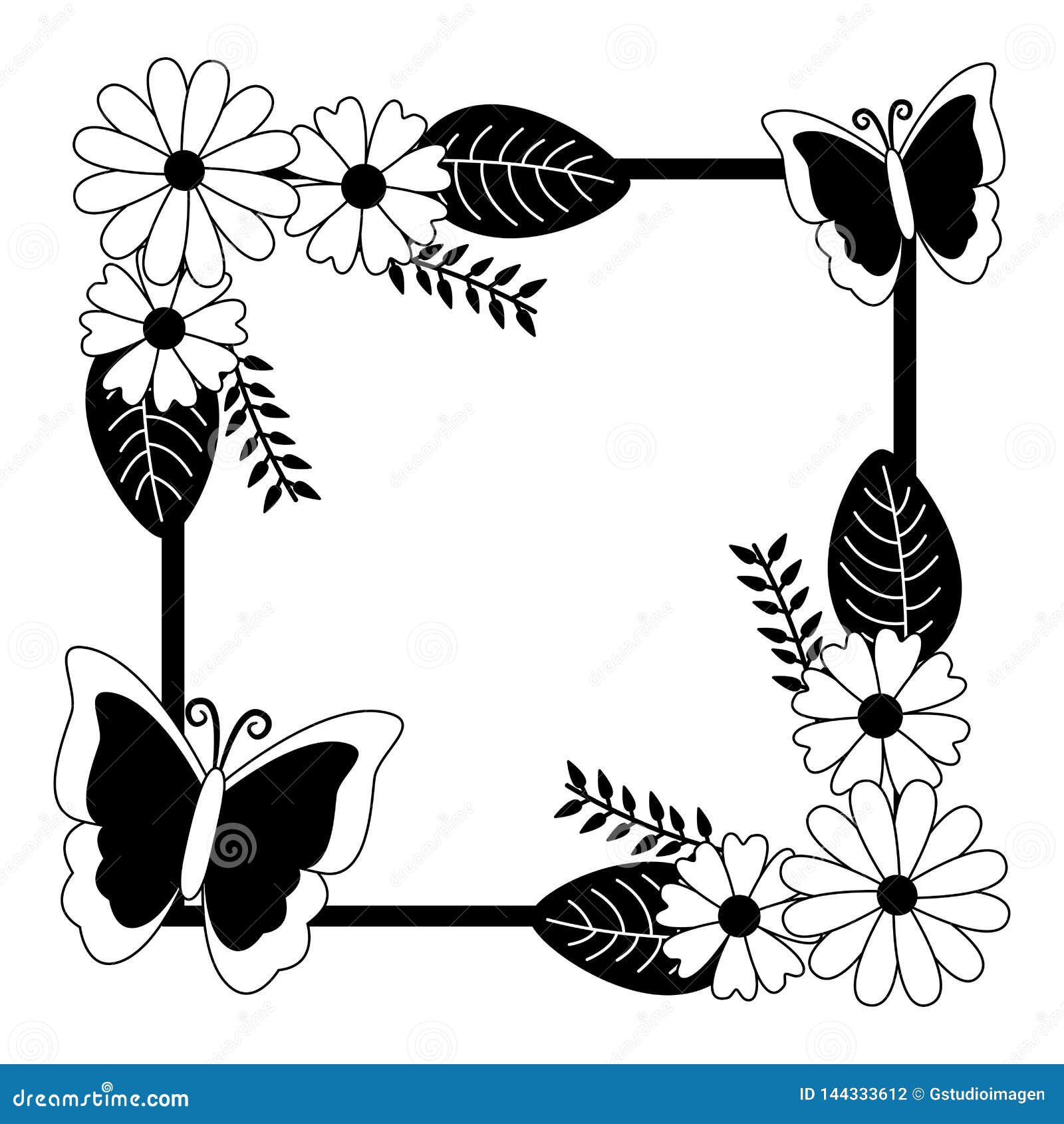 Flowers badge decoration stock vector. Illustration of spring - 144333612