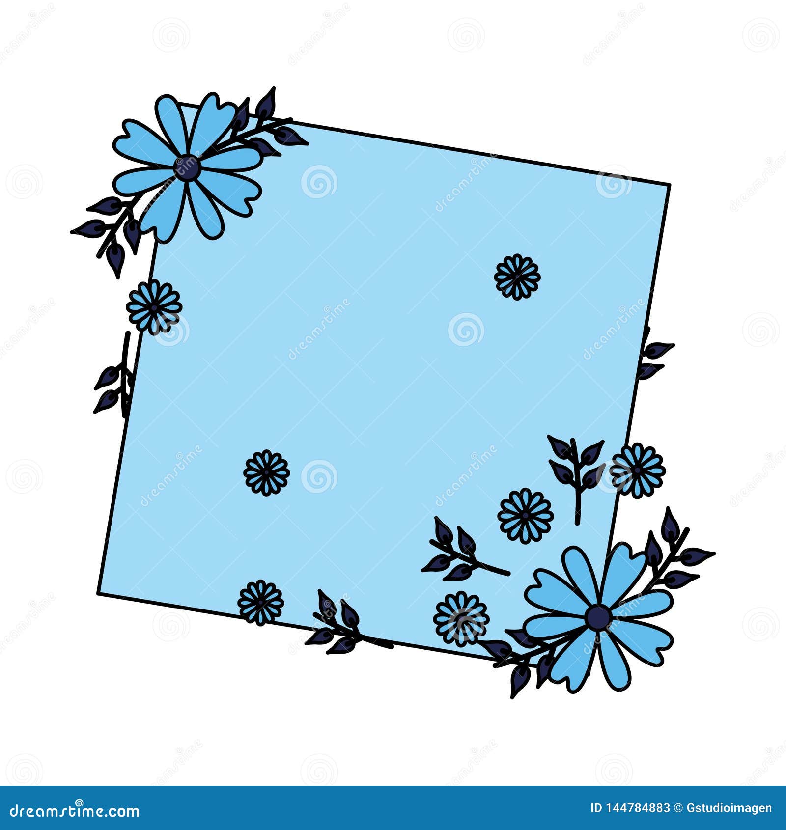 Flowers badge decoration stock vector. Illustration of design - 144784883