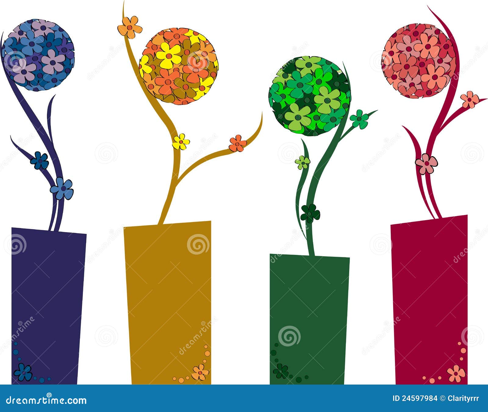 Flowers balls stock vector. Illustration of outdoor, floral - 24597984