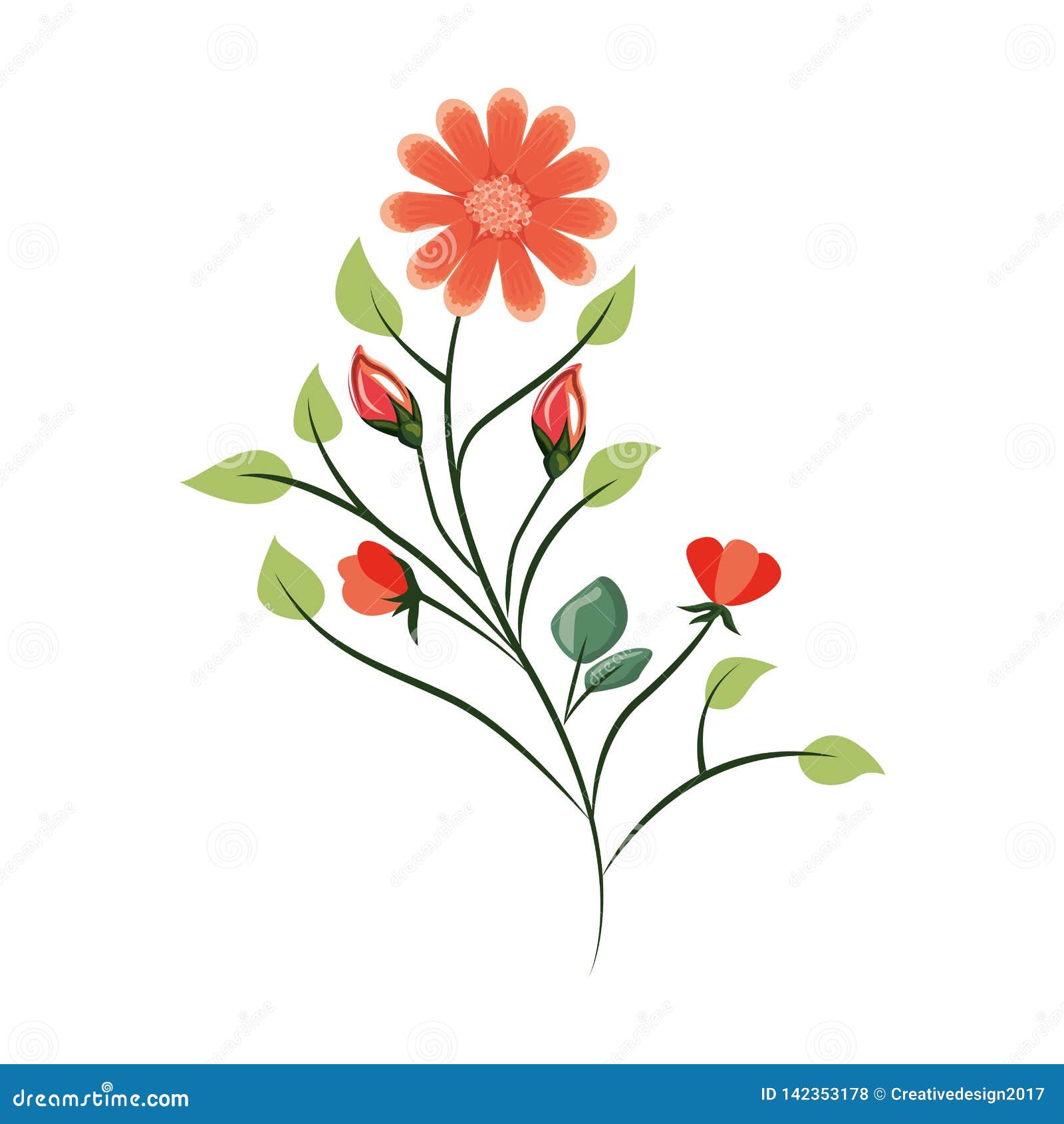 Flowers Beautiful Nature Drawing Stock Vector - Illustration of drawing ...
