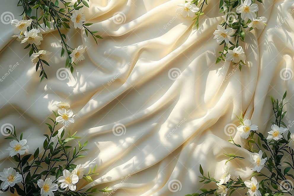 Flowers on a Beige Background. the Background is Made of Beige Flowers ...