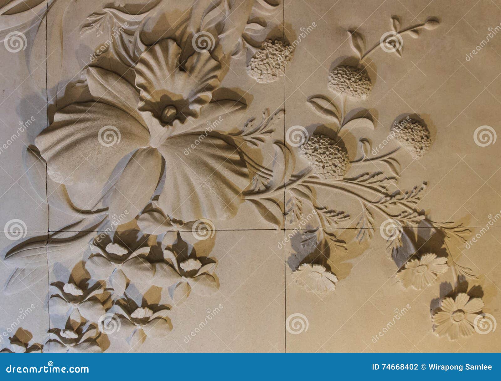 Flowers carved sandstone stock photo. Image of classical - 74668402