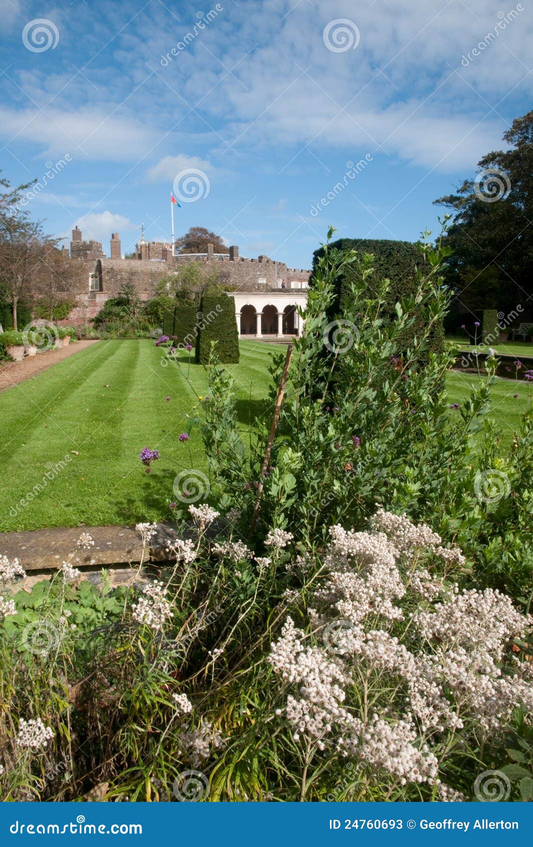 Flowers and castle stock image. Image of architecture - 24760693