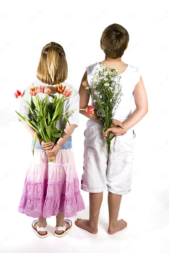 Flowers from the children stock image. Image of back, daysies - 2708795