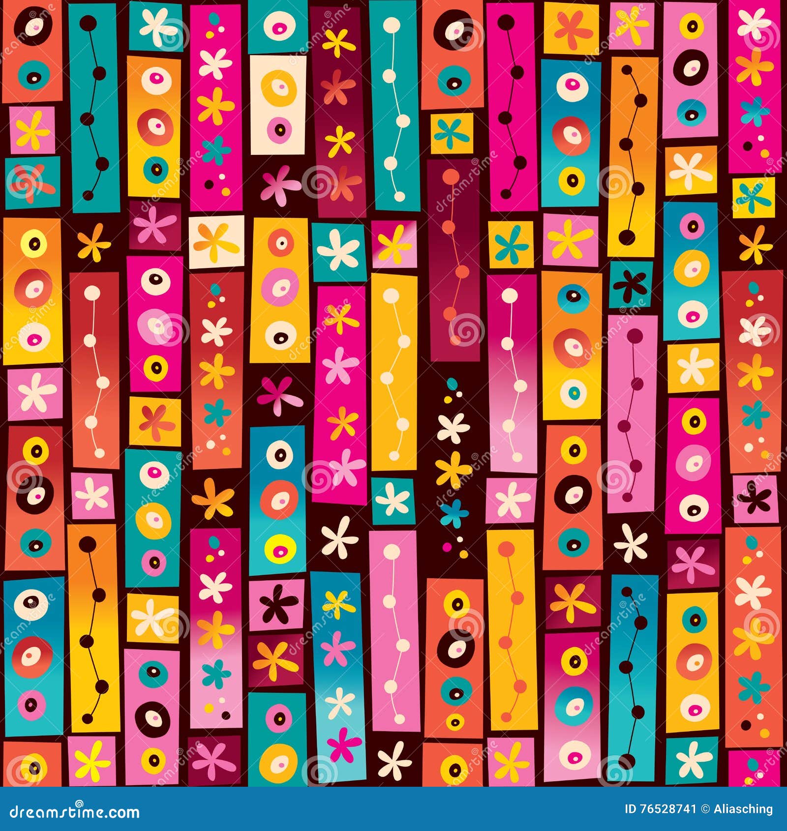 Flowers Collage Seamless Pattern Swatch Stock Vector - Illustration of ...