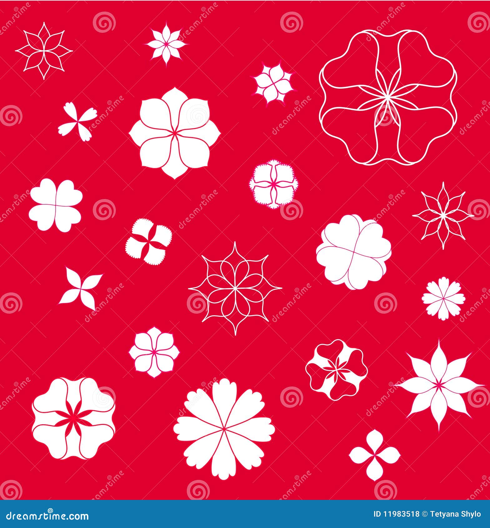 Flowers Collection for Design. Stock Illustration - Illustration of ...