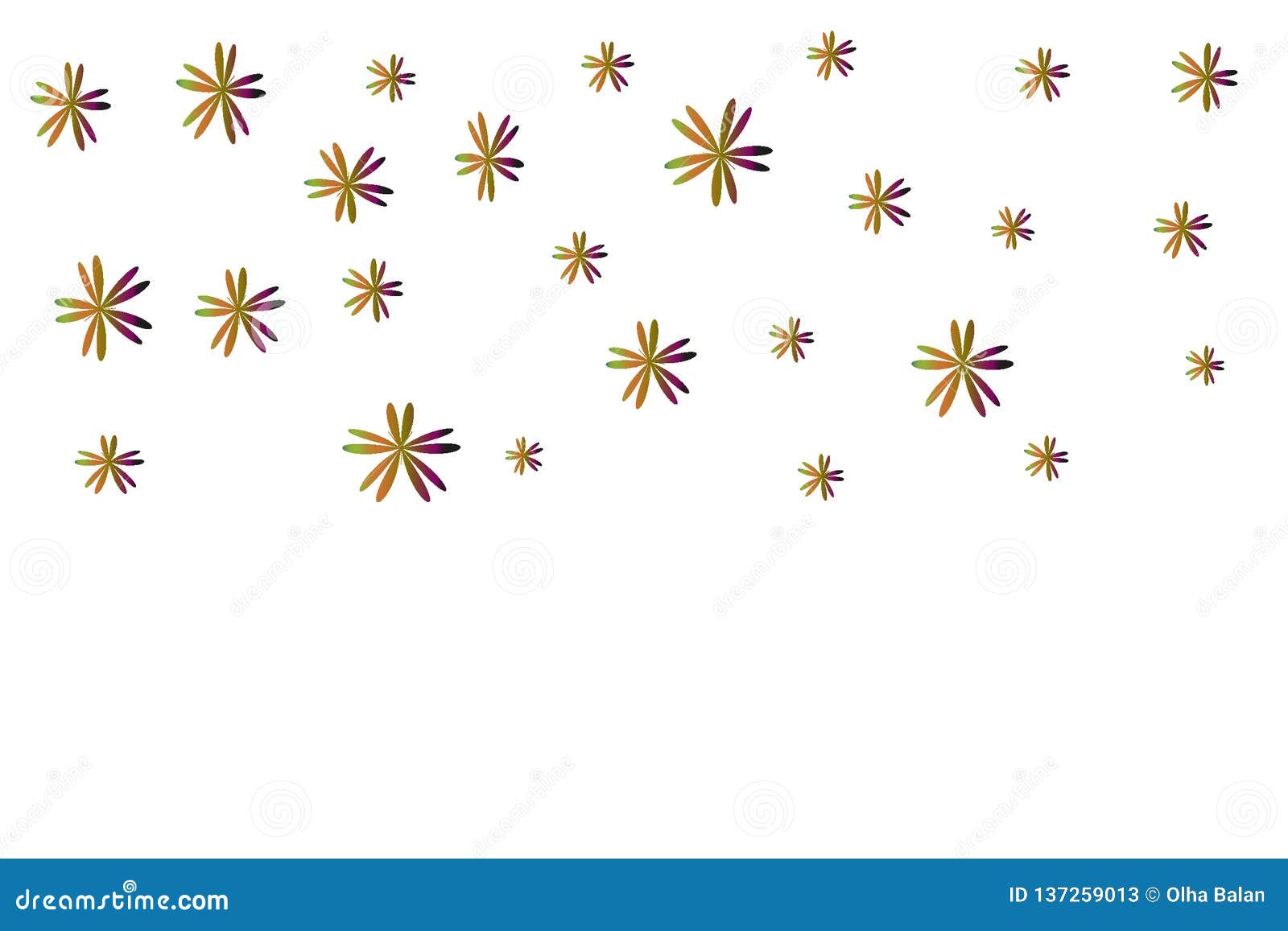 Flowers Confetti Background Stock Vector - Illustration of bright ...