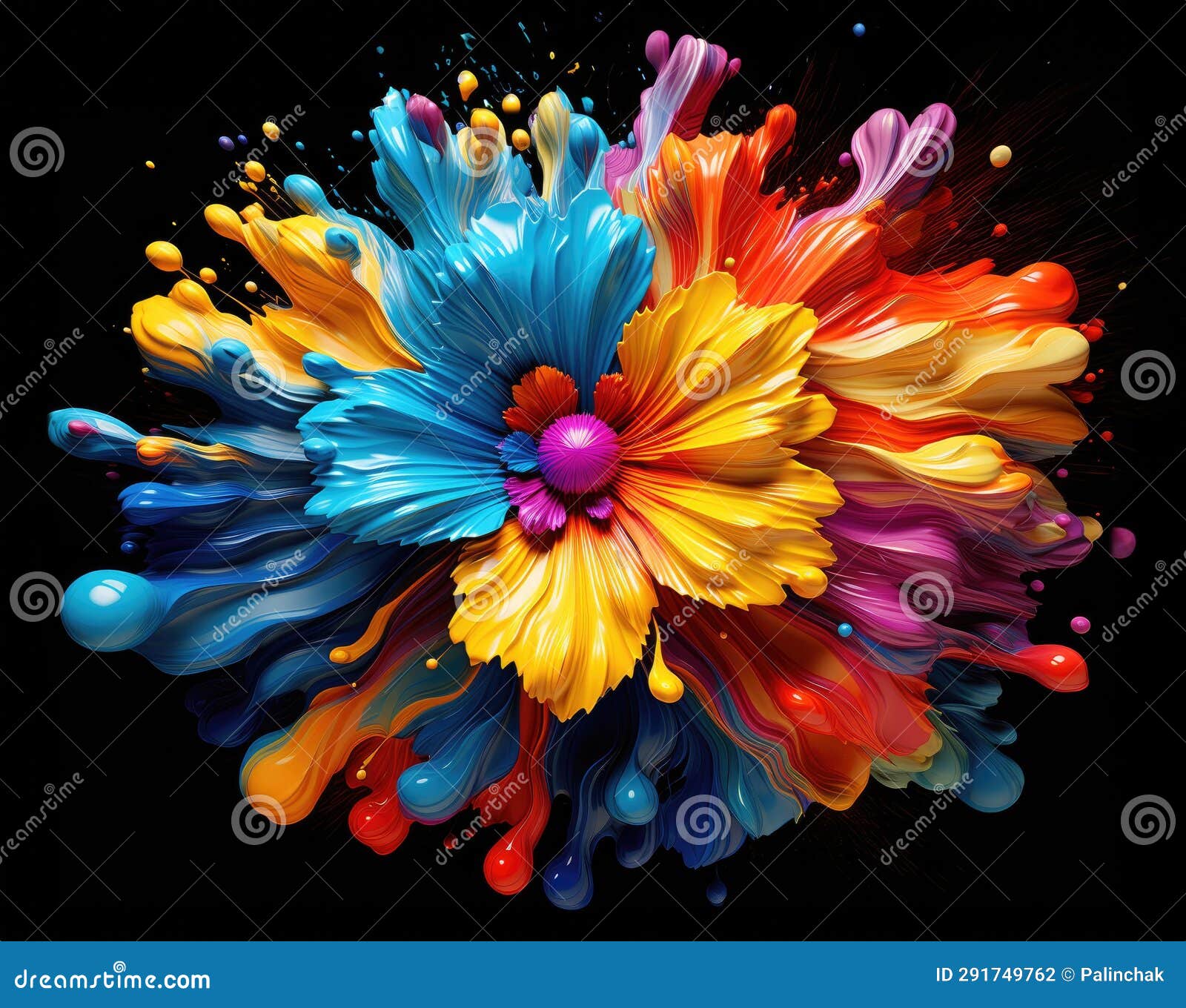 Flowers Explosion stock illustration. Illustration of blooms - 291749762