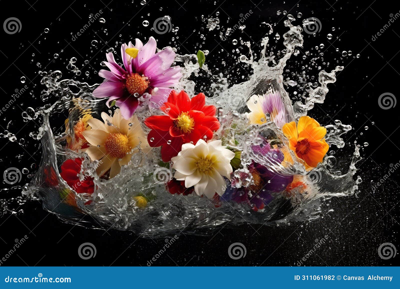 Flowers floating in water stock photo. Image of environment - 311061982