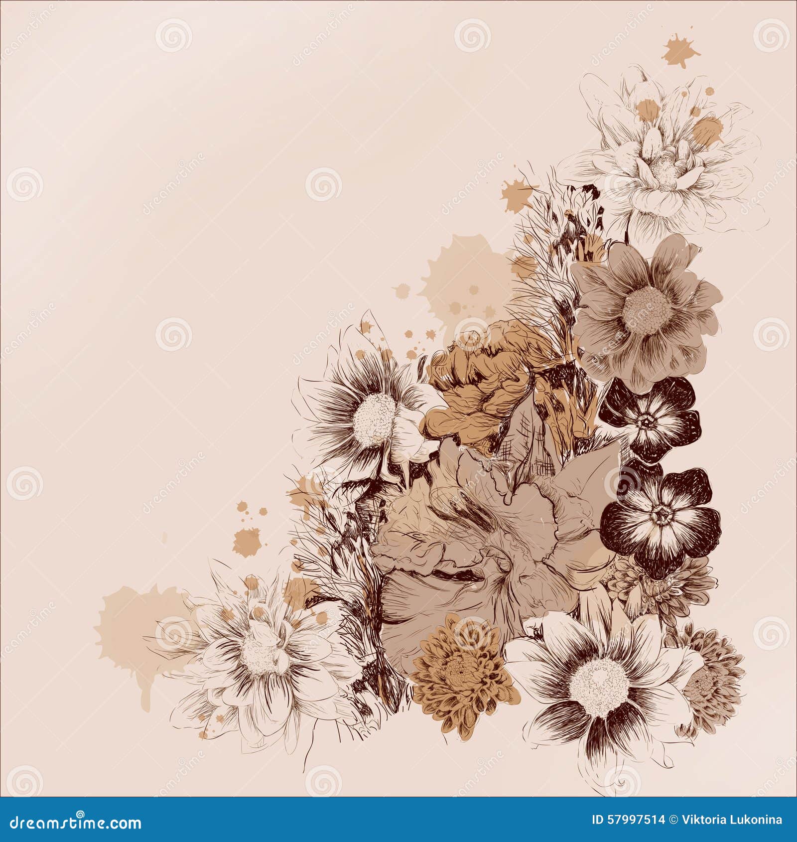 Flowers Frame for Postcards Stock Vector - Illustration of cover ...