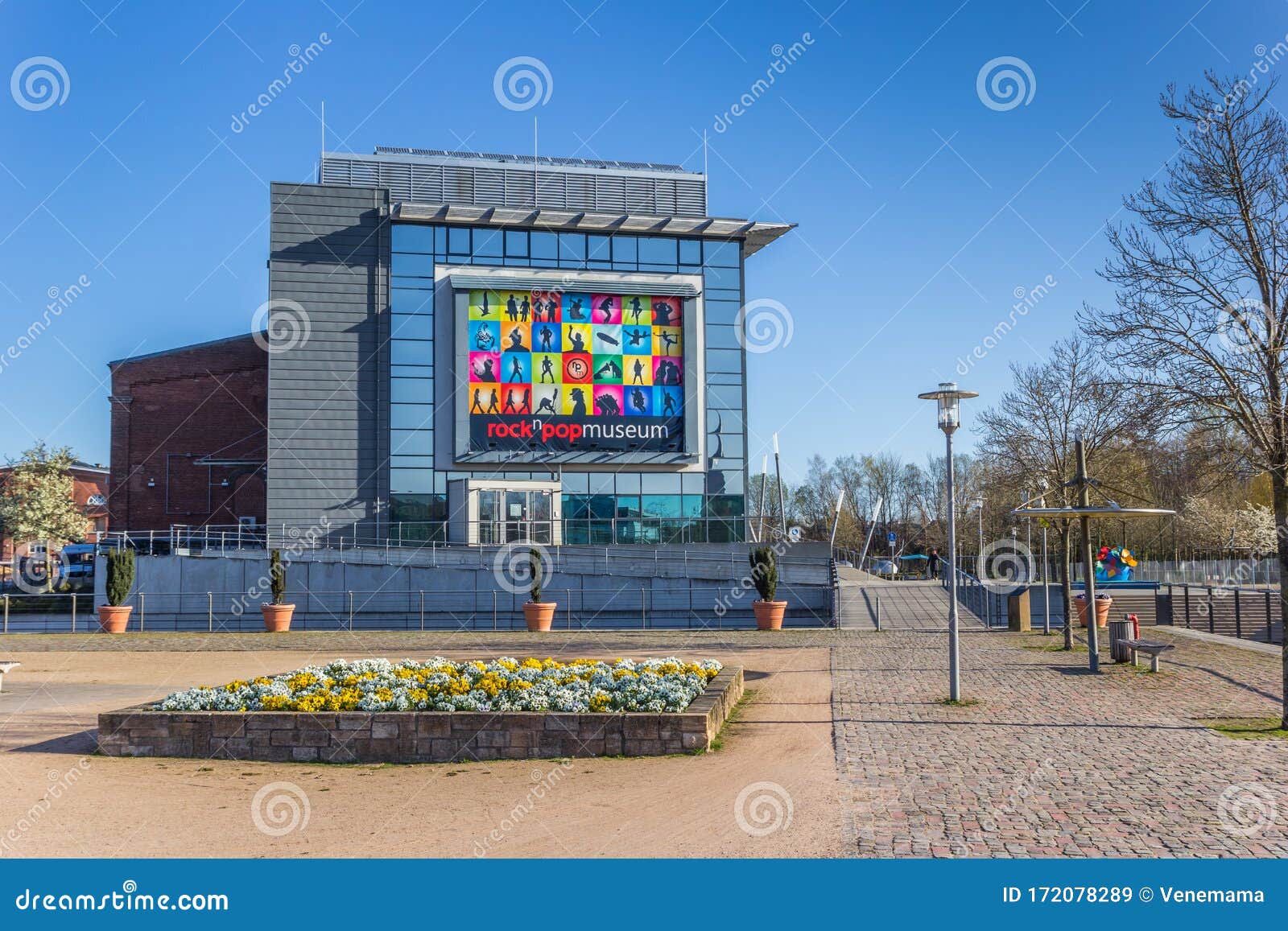 Flowers in Front of the Rock and Pop Museum in Gronau Editorial Stock ...