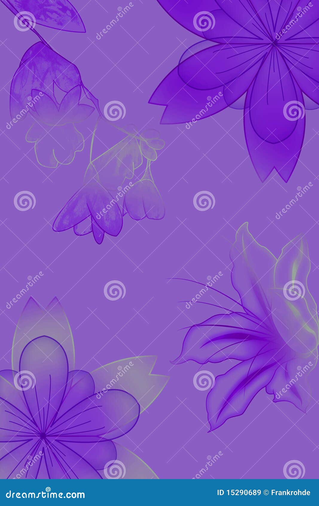 Flowers with gradient stock illustration. Illustration of ...