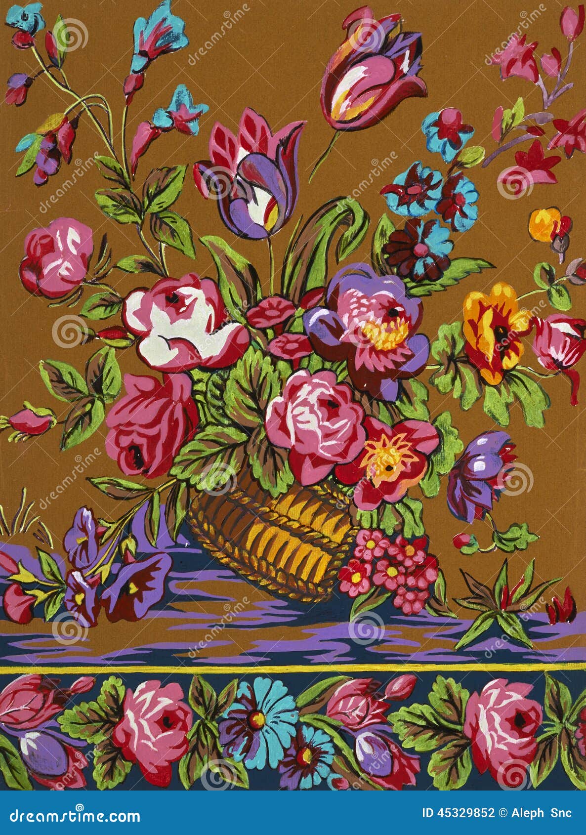 Flowers stock illustration. Illustration of flora, decorative - 45329852