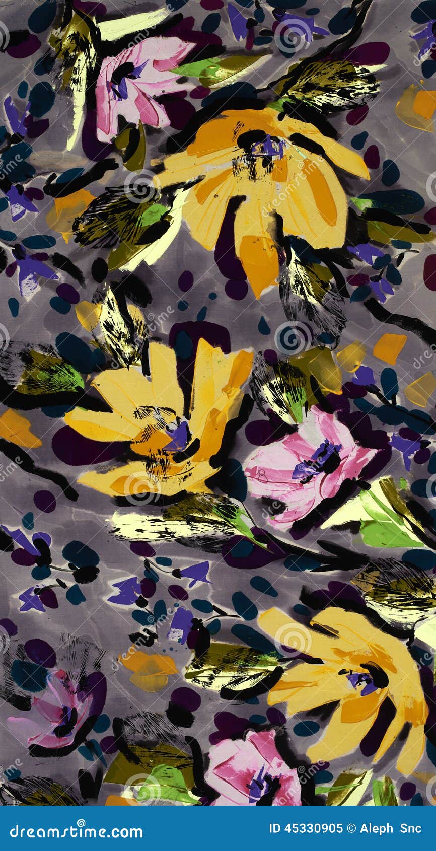 Flowers stock illustration. Illustration of flower, fabric - 45330905