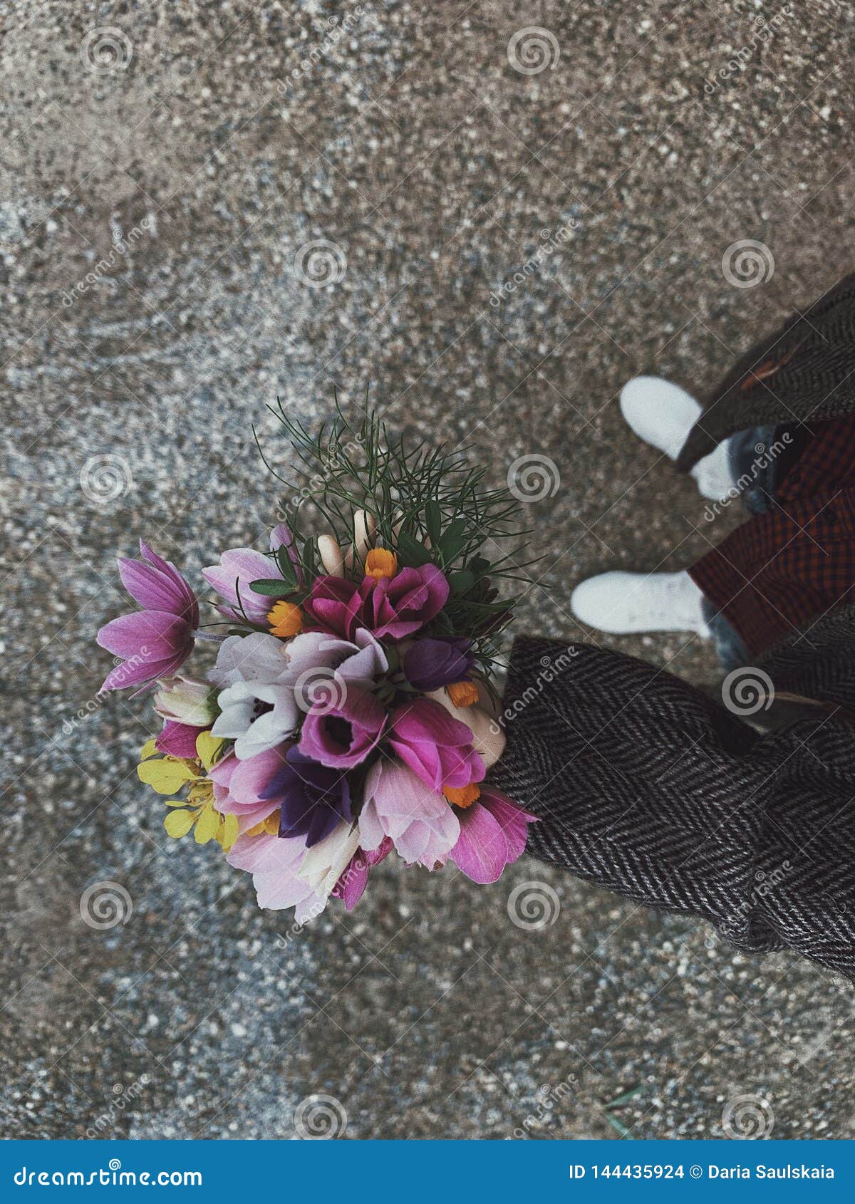 Flowers in hand stock photo. Image of field, flowers - 144435924