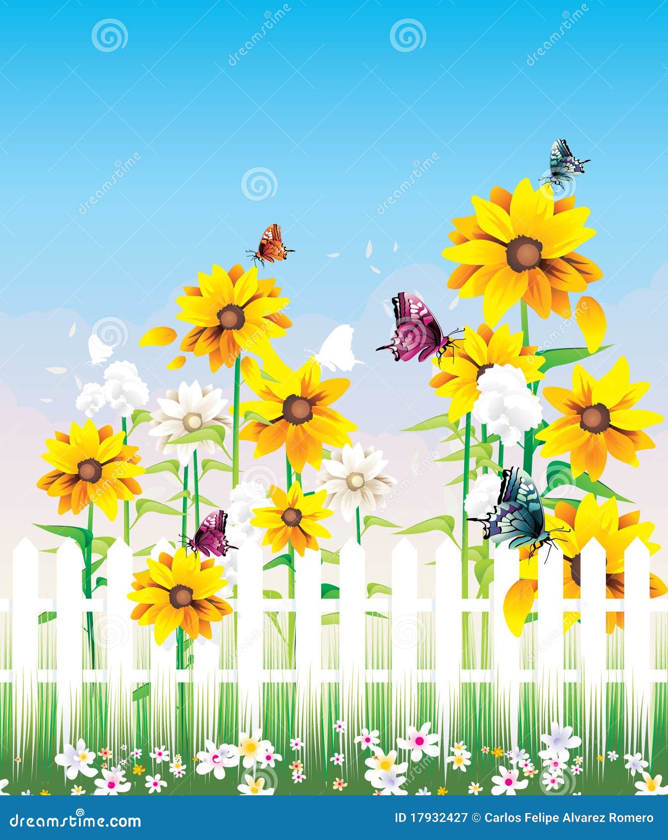 Flowers illustration stock vector. Illustration of floral - 17932427