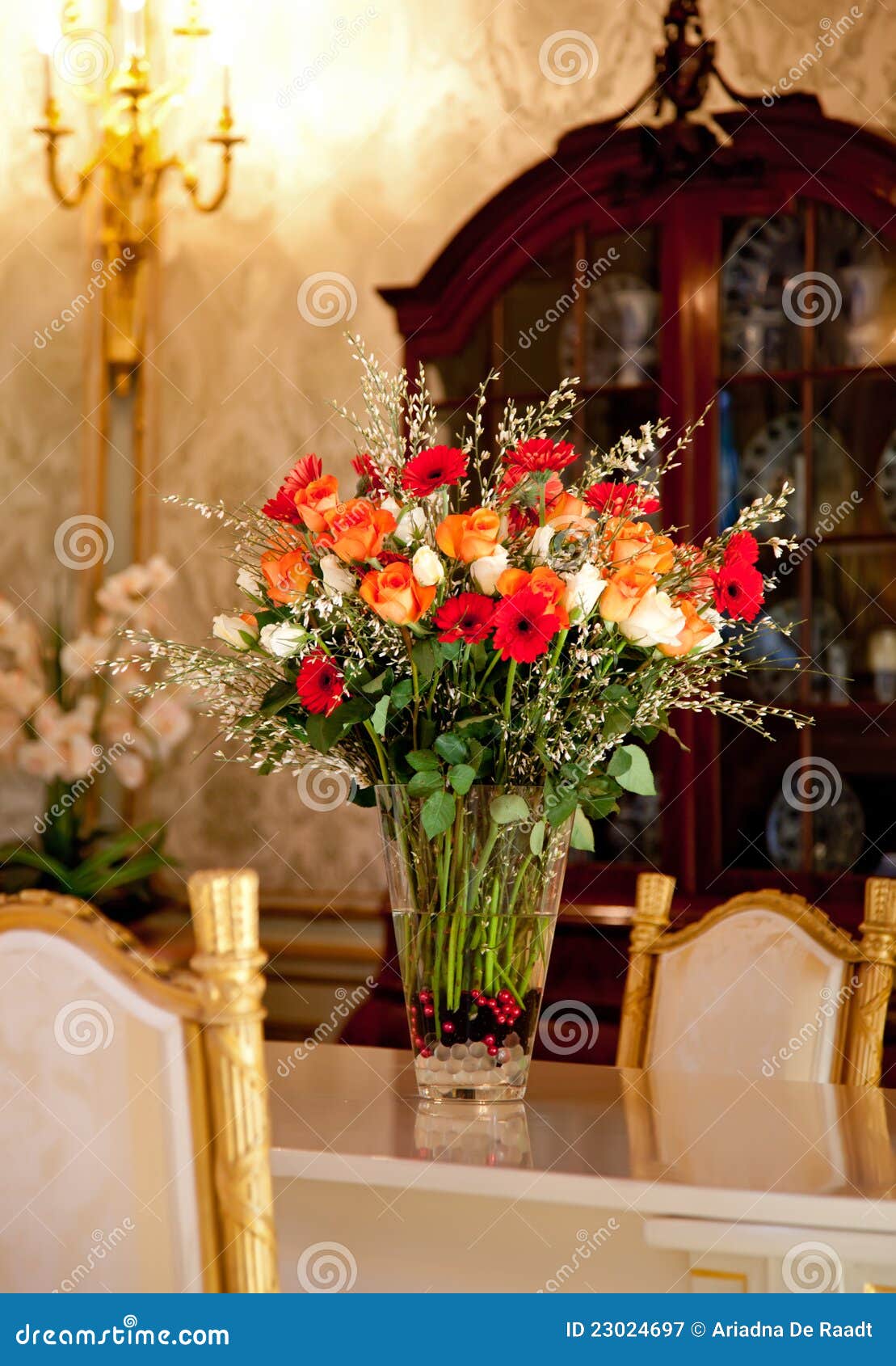Flowers in interior stock image. Image of beautiful, front - 23024697