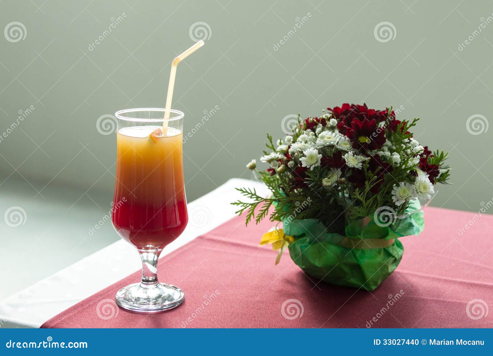 Flowers and juice stock photo. Image of flora, decoration - 33027440