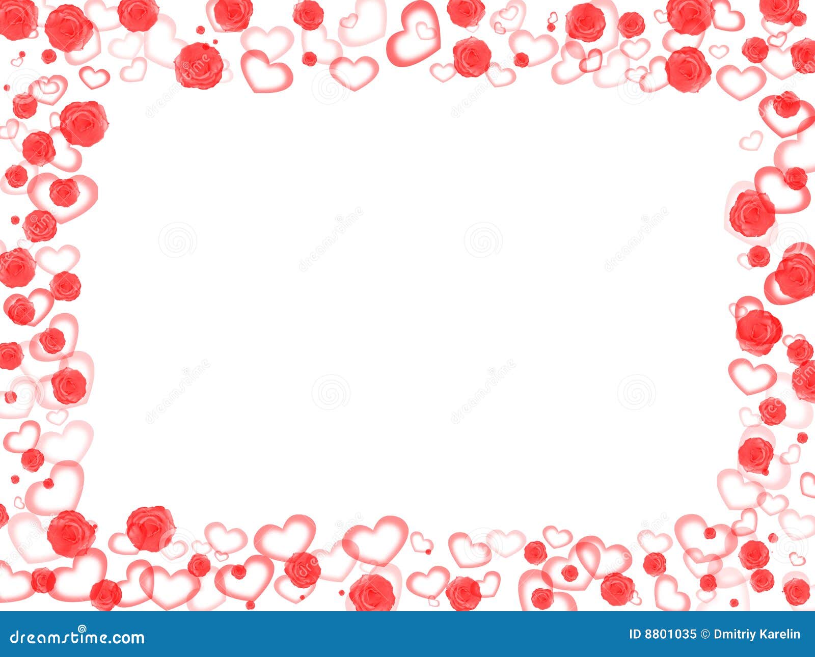 Flowers And Love Border Royalty Free Stock Photo - Image: 8801035