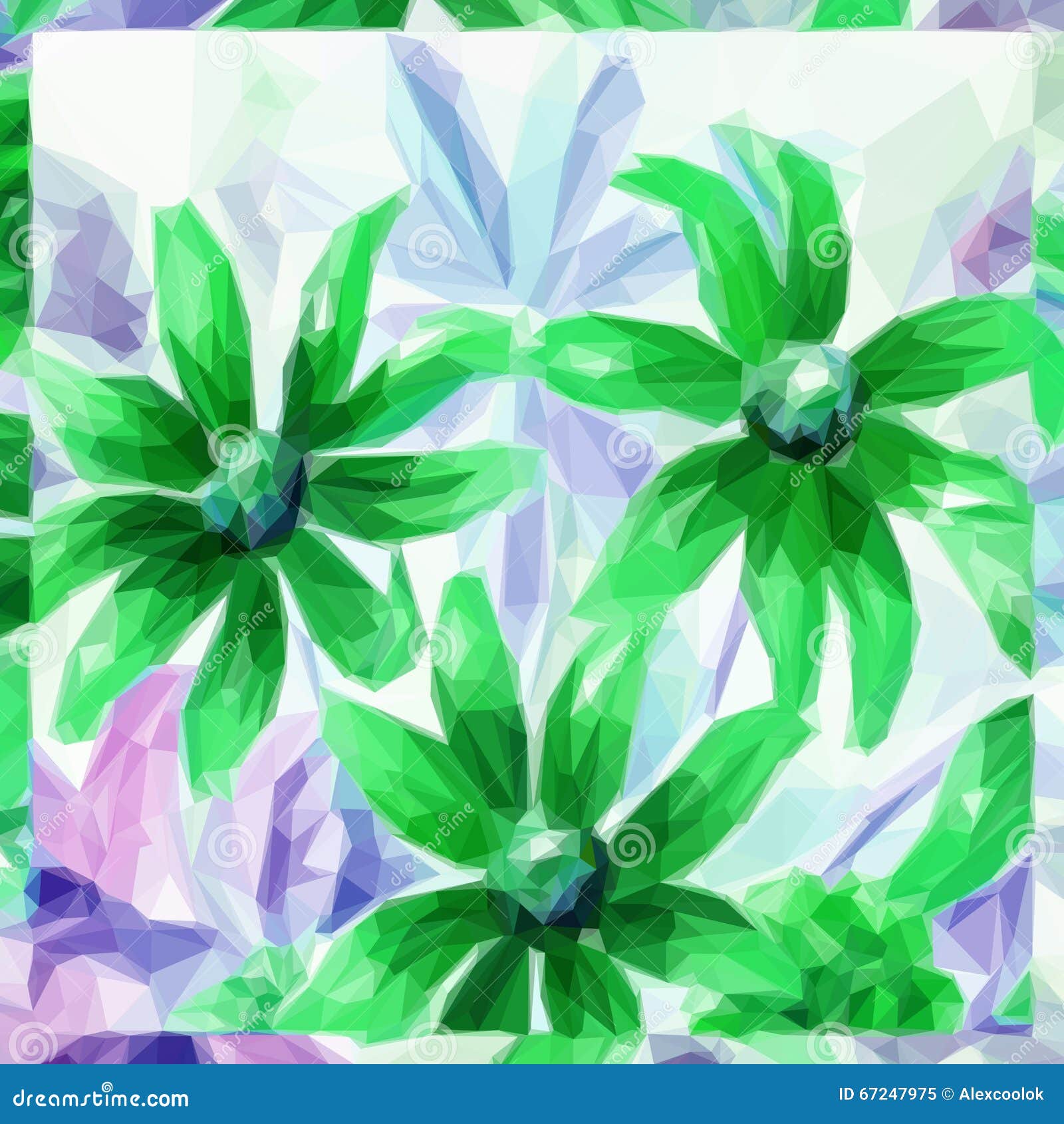 Flowers, Low Poly Pattern stock vector. Illustration of bloom - 67247975