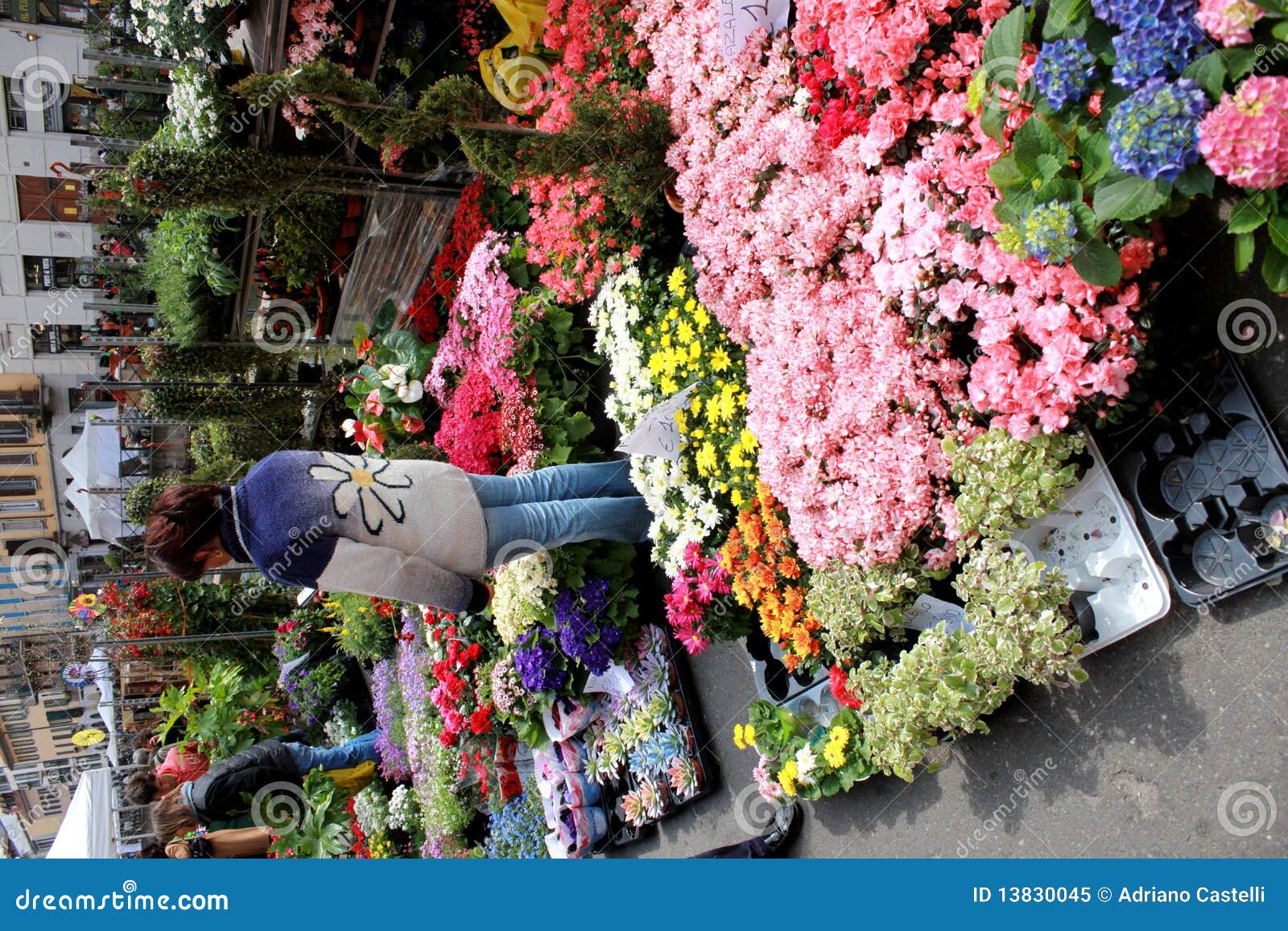 Flowers market, Milan editorial image. Image of city - 13830045
