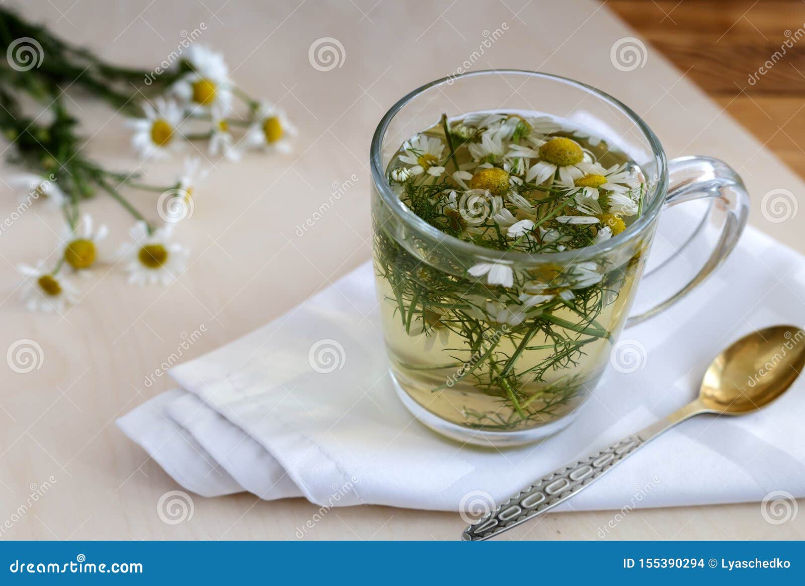 The Flowers of the Medicinal Chamomile a Decoction of the Flowers Stock ...