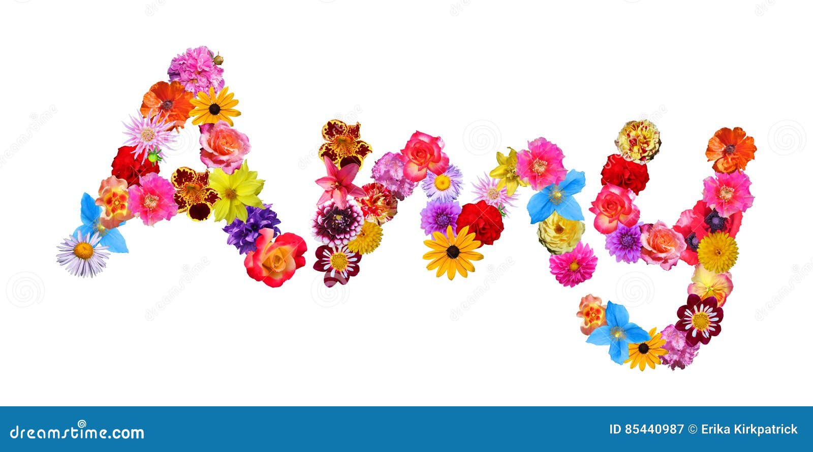 Flowers Name Amy stock illustration. Illustration of card - 85440987