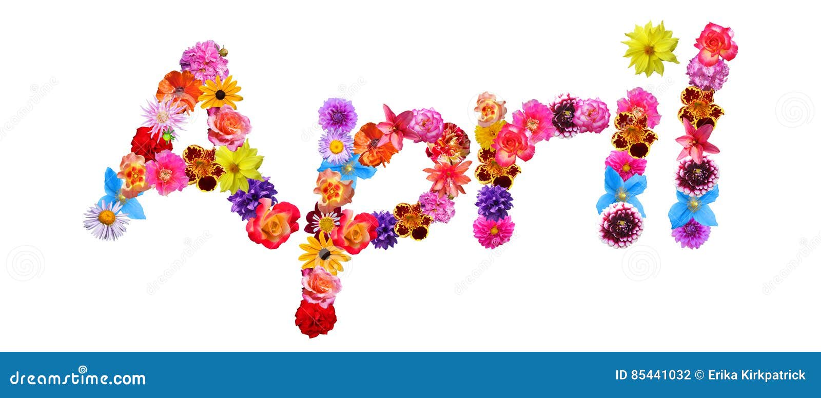 Flowers Name April stock illustration. Illustration of letter - 85441032