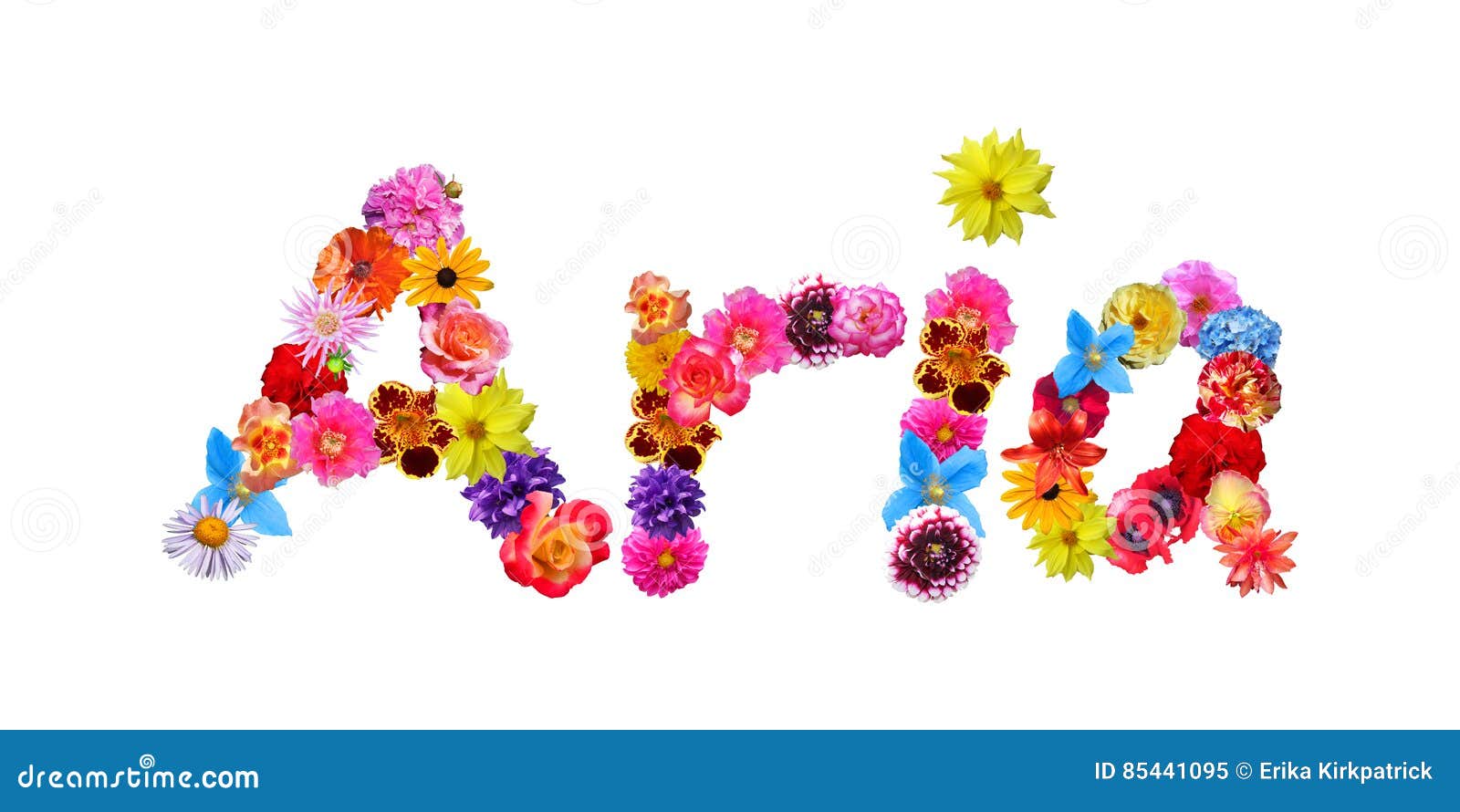 Aria Name Text Word With Love Heart Hand Written For Logo Typography ...