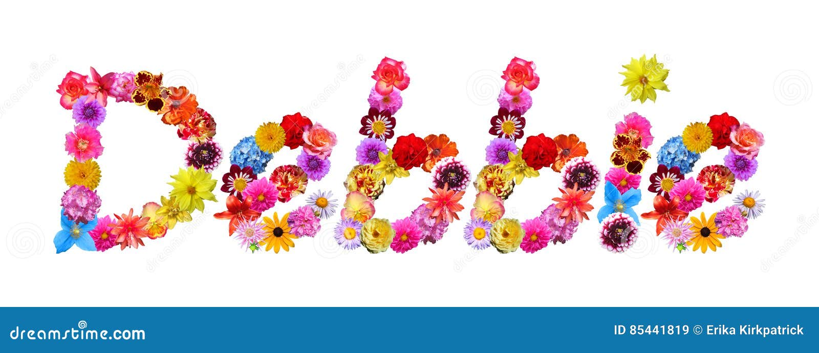 Flowers Name Debbie stock illustration. Illustration of beautiful ...