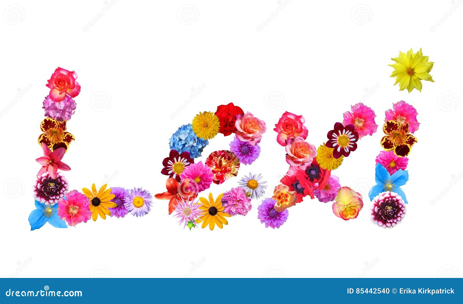 Flowers Name Lexi stock illustration. Illustration of card - 85442540