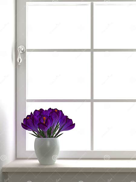 Flowers near the window stock image. Image of window - 38307775