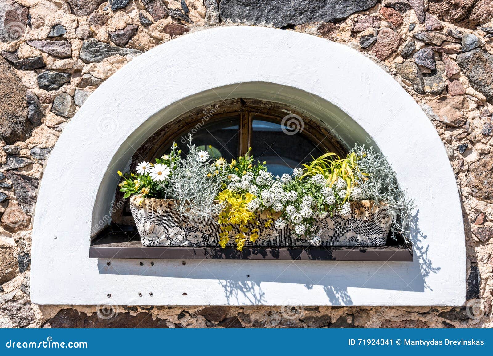 Flowers on old window stock image. Image of shutterm - 71924341