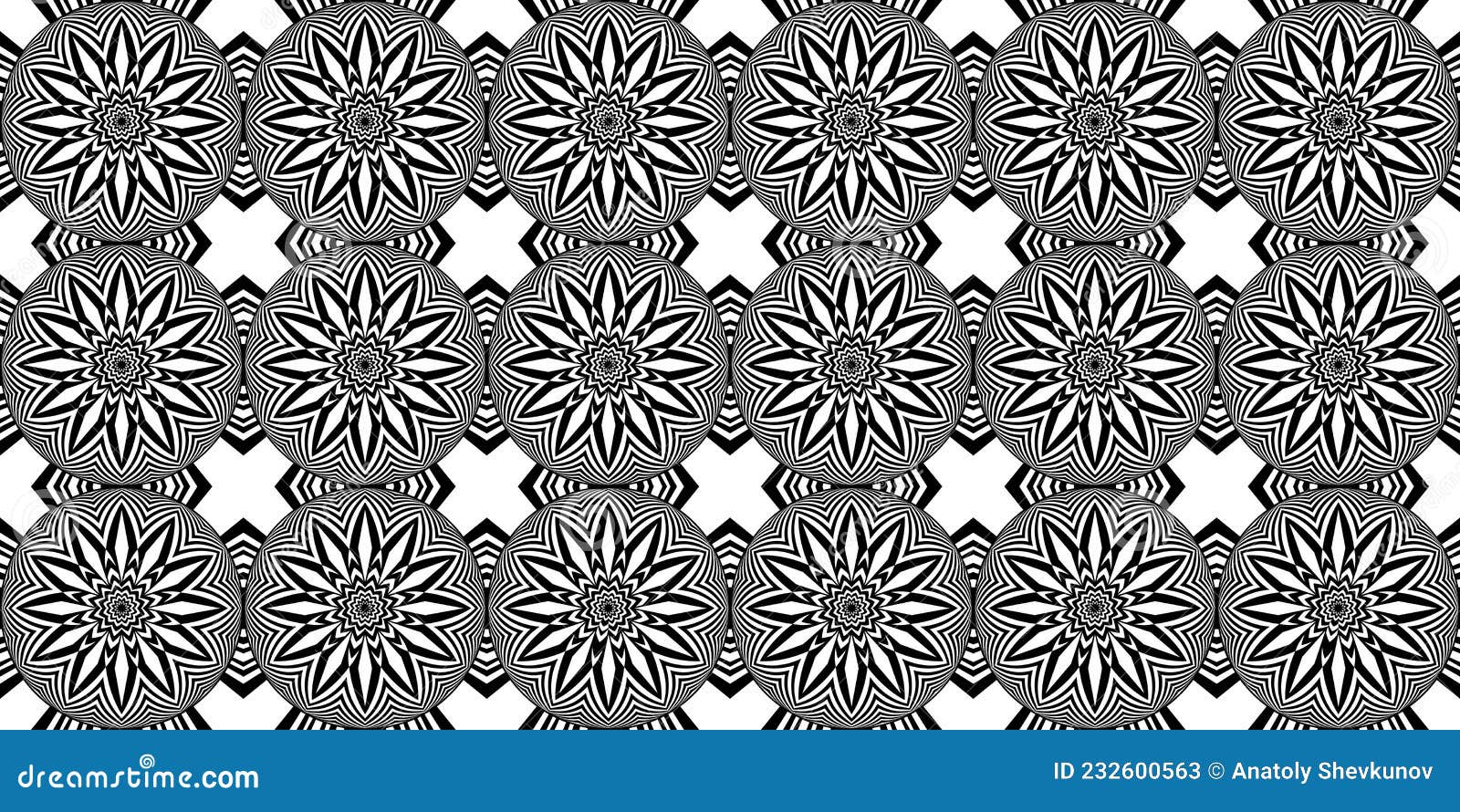 Flowers Optical Expansion Illusion. Stock Vector - Illustration of ...