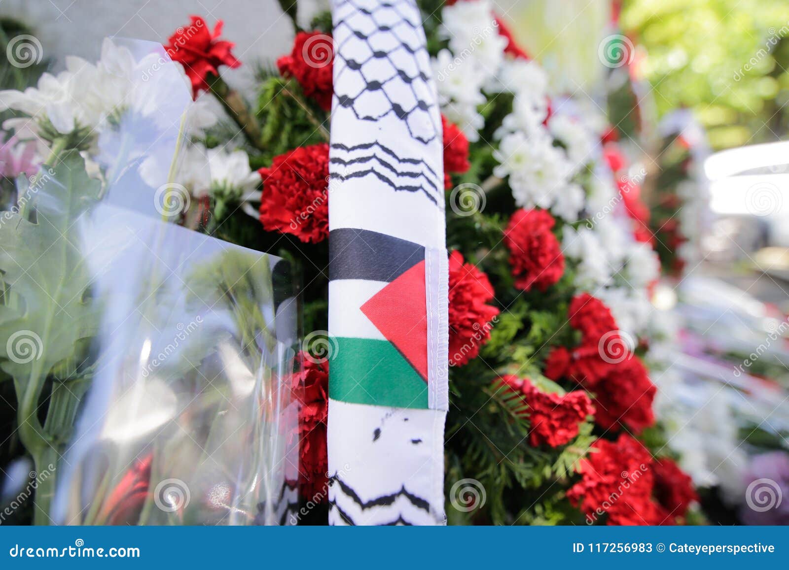 Flowers with the Palestinian Flag Stock Image - Image of gaza, country ...