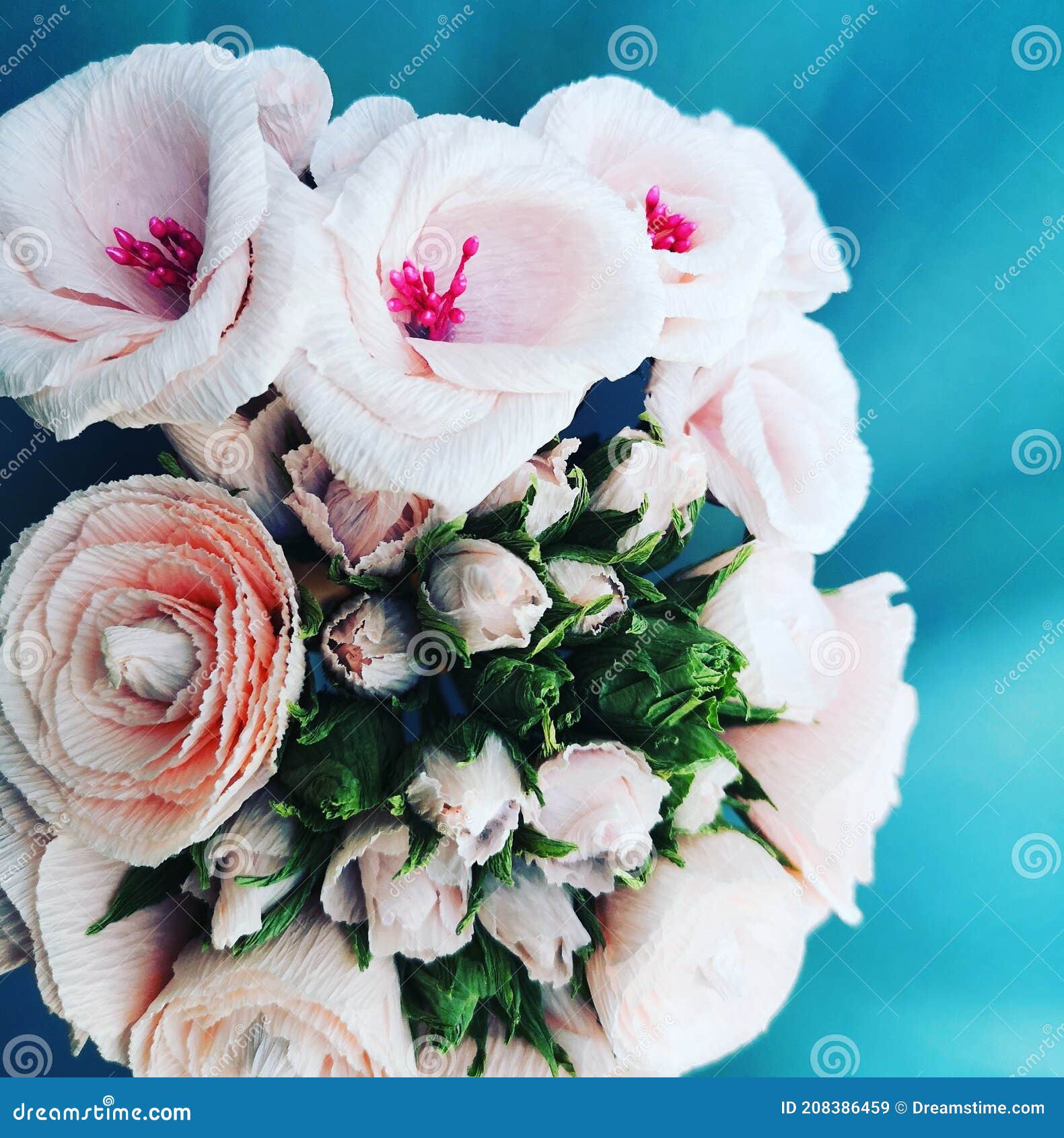 Flowers Paper Art Handmade Roses Stock Image - Image of handmade ...