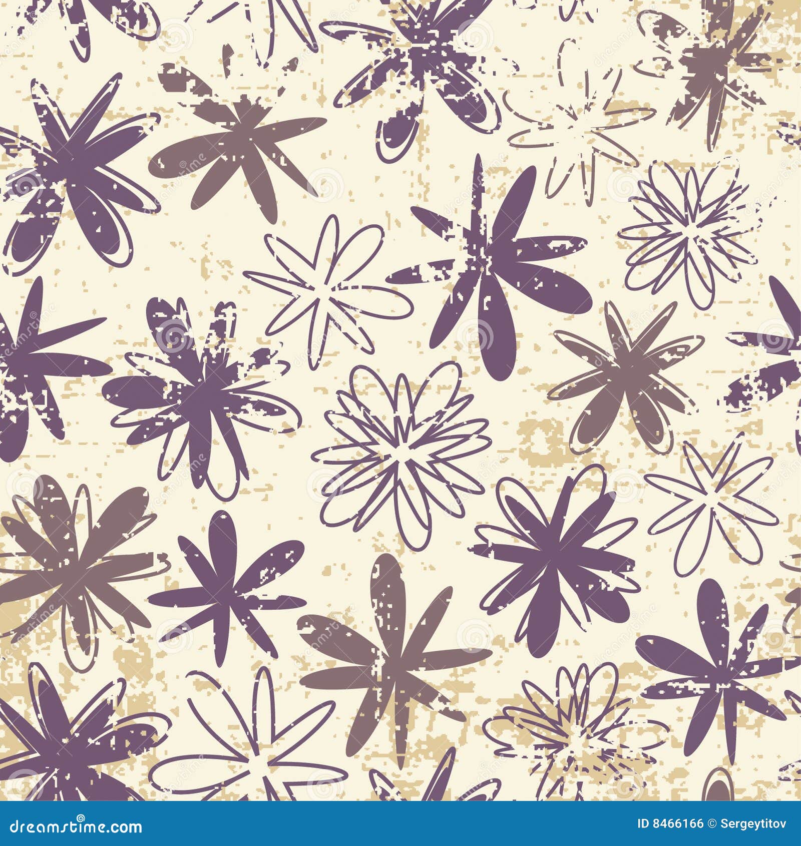 Flowers pattern in grunge stock vector. Illustration of pastel - 8466166