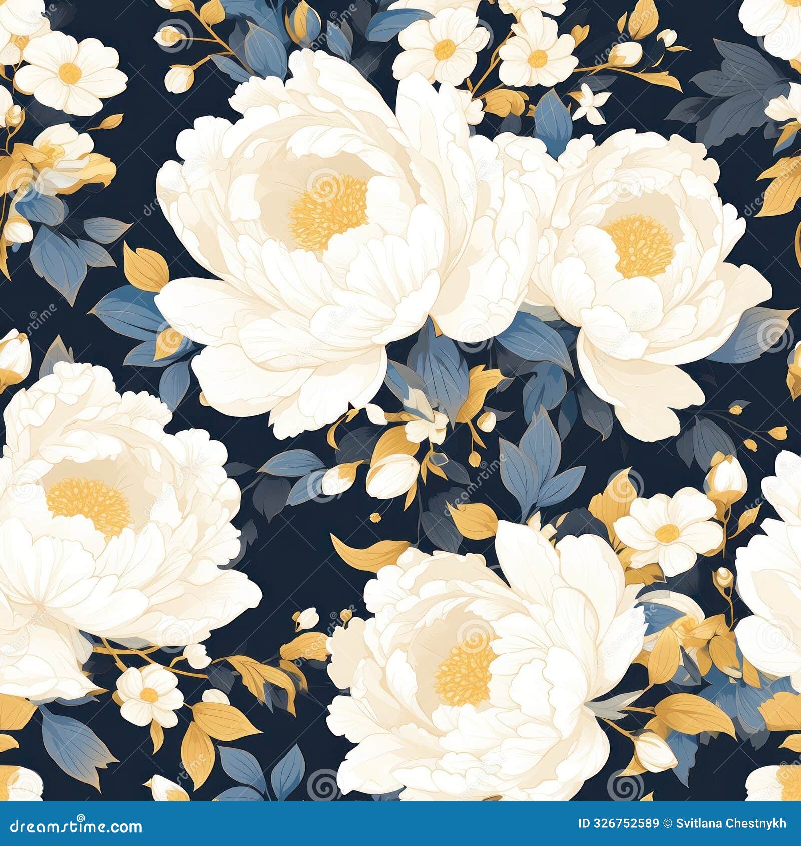 Flowers Pattern Seamless Background, Floral Repeating Illustration ...