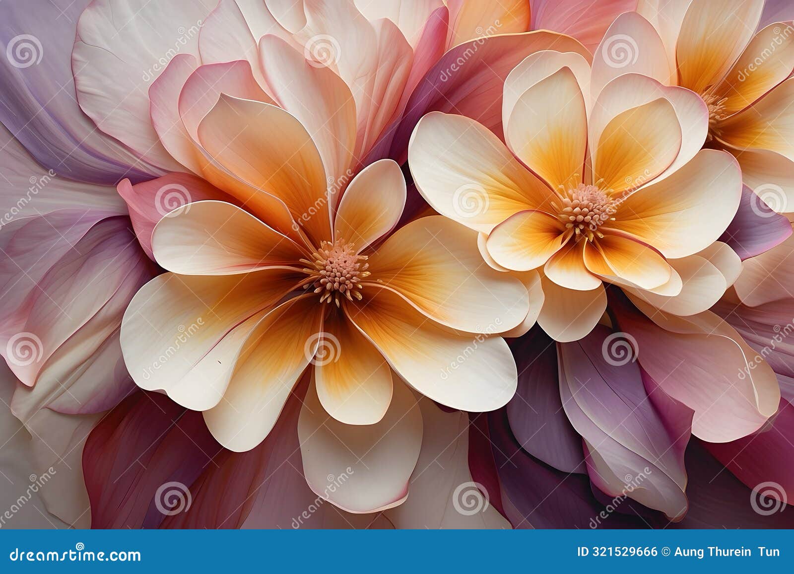 Flowers Pedals Abstract Art Wallpaper Stock Illustration - Illustration ...