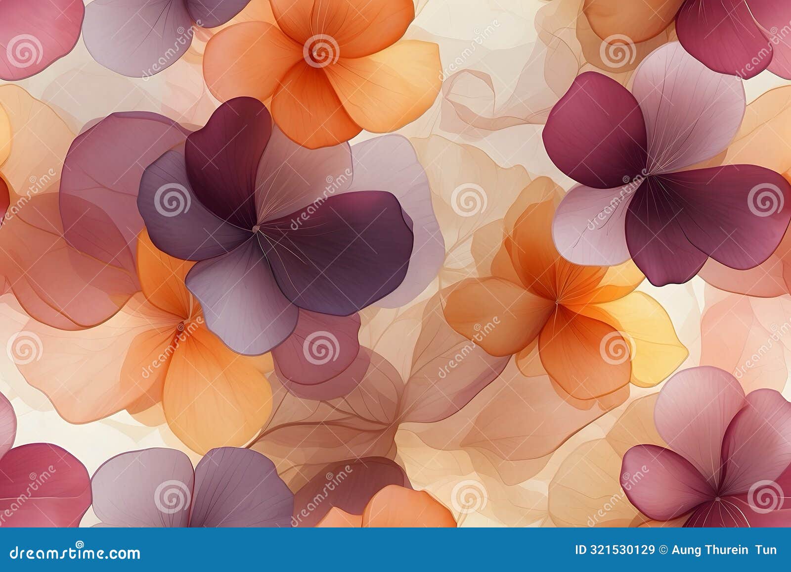 Flowers Pedals Abstract Art Wallpaper Stock Illustration - Illustration ...