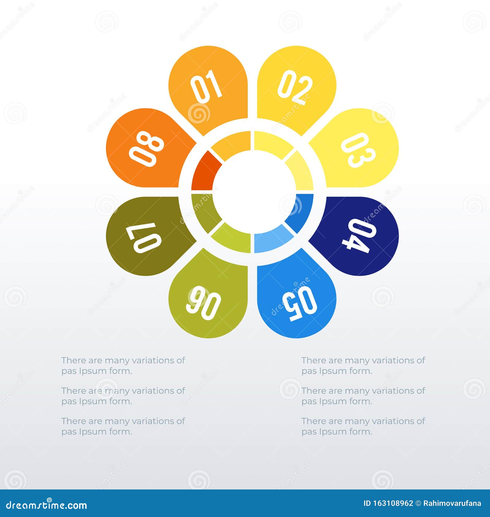 Flowers Petals Infographic Template Design. Business Concept Infograph ...