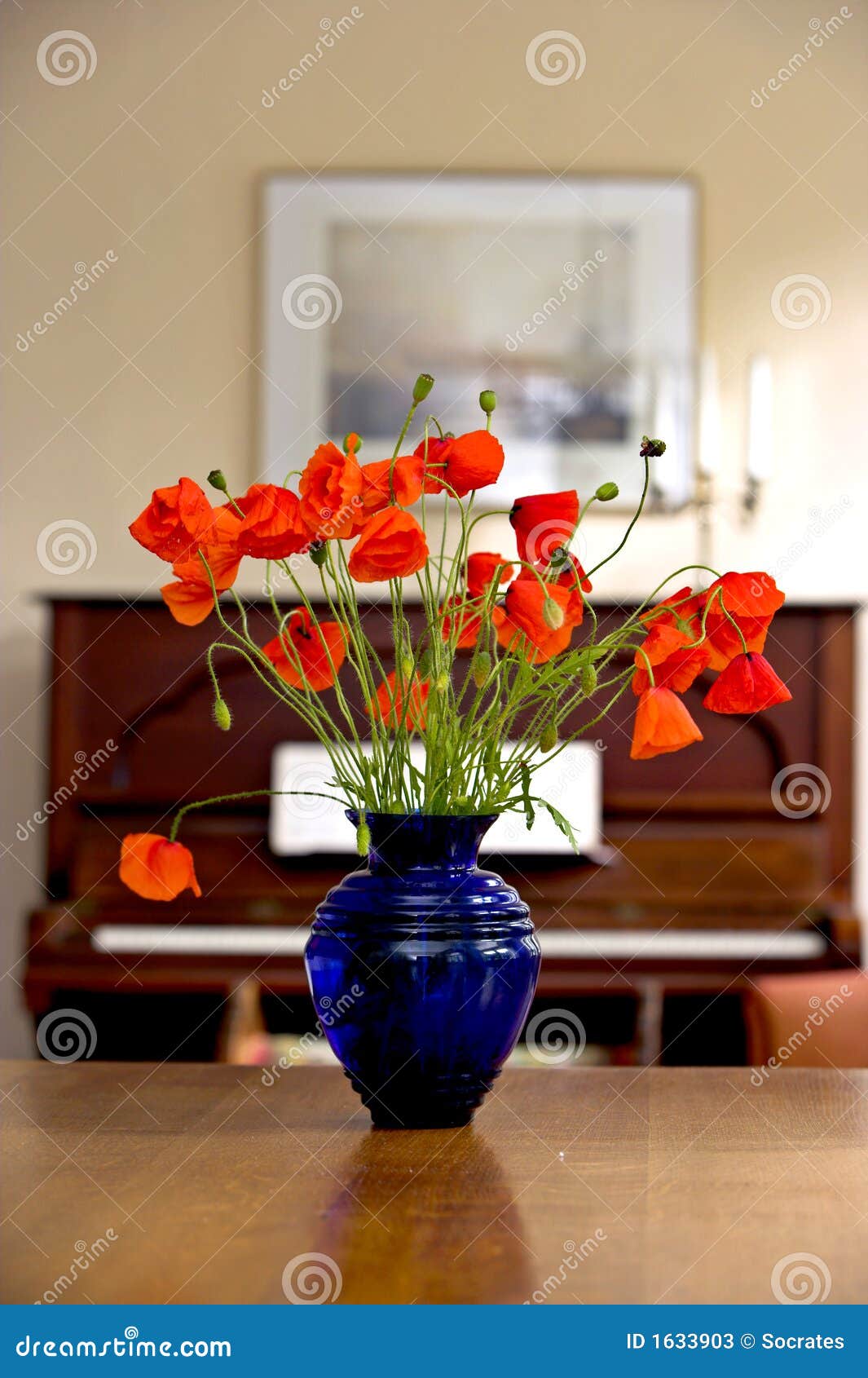 Flowers and piano stock image. Image of house, passionate - 1633903
