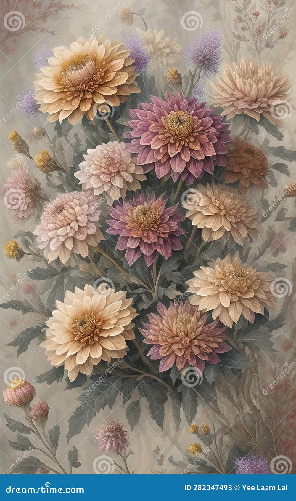 Flowers, Plants, Botanical, Generative Ai, Ai Stock Illustration ...