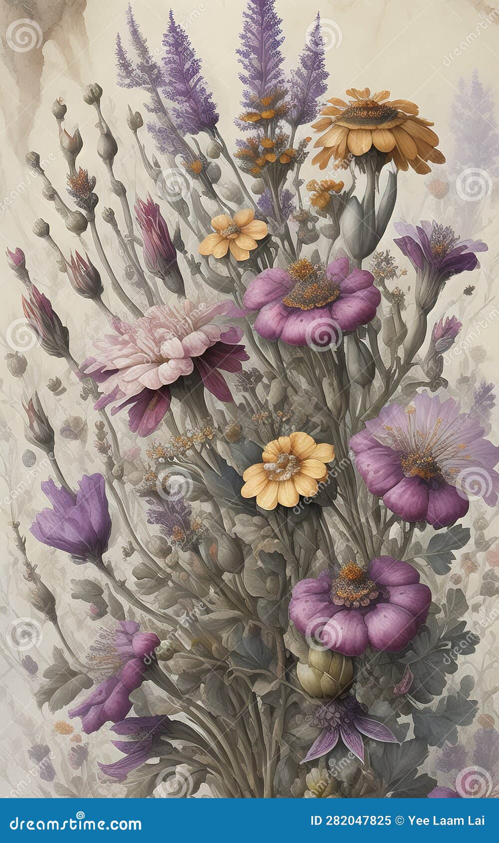 Flowers, Plants, Botanical, Generative Ai, Ai Stock Illustration ...