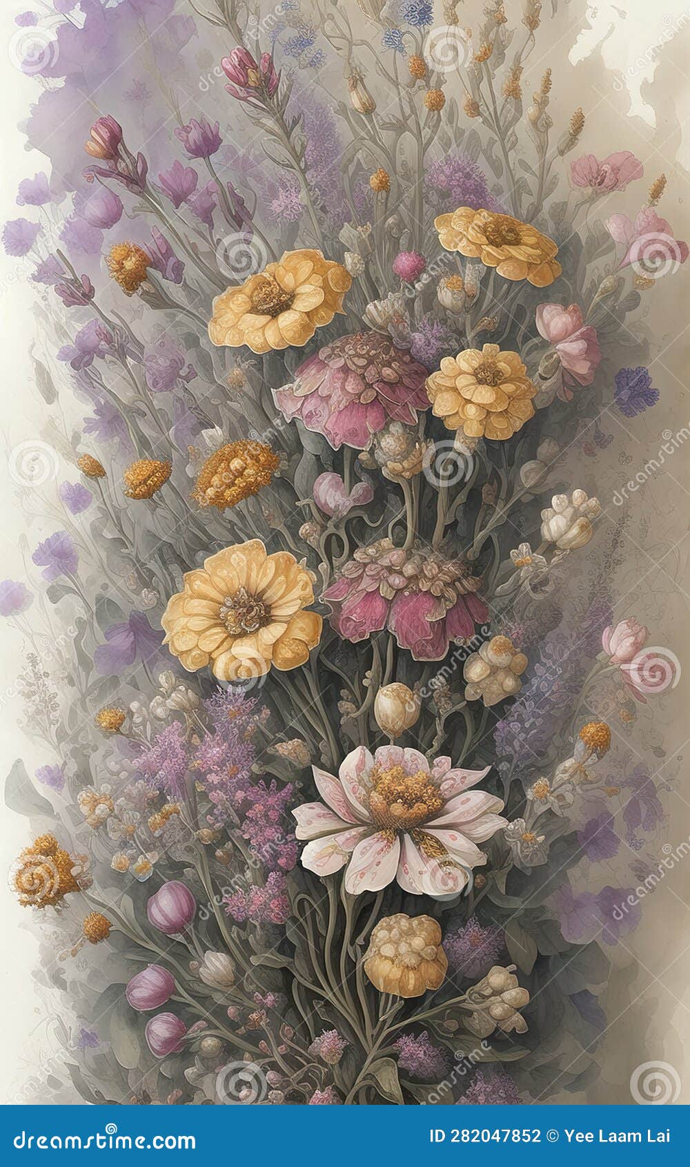 Flowers, Plants, Botanical, Generative Ai, Ai Stock Illustration ...