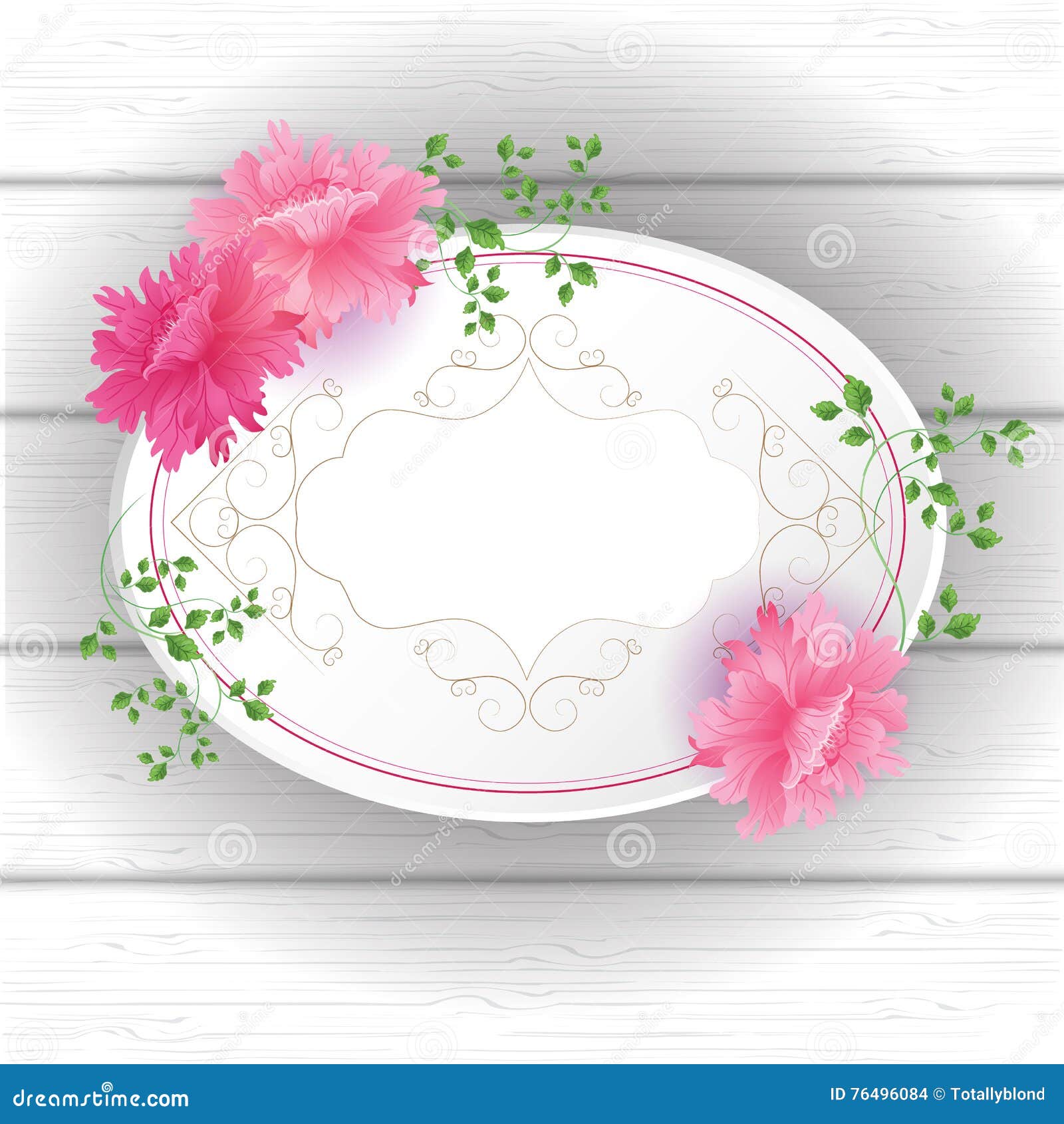 Flowers Postcard with Vintage Tag Stock Vector - Illustration of nature ...