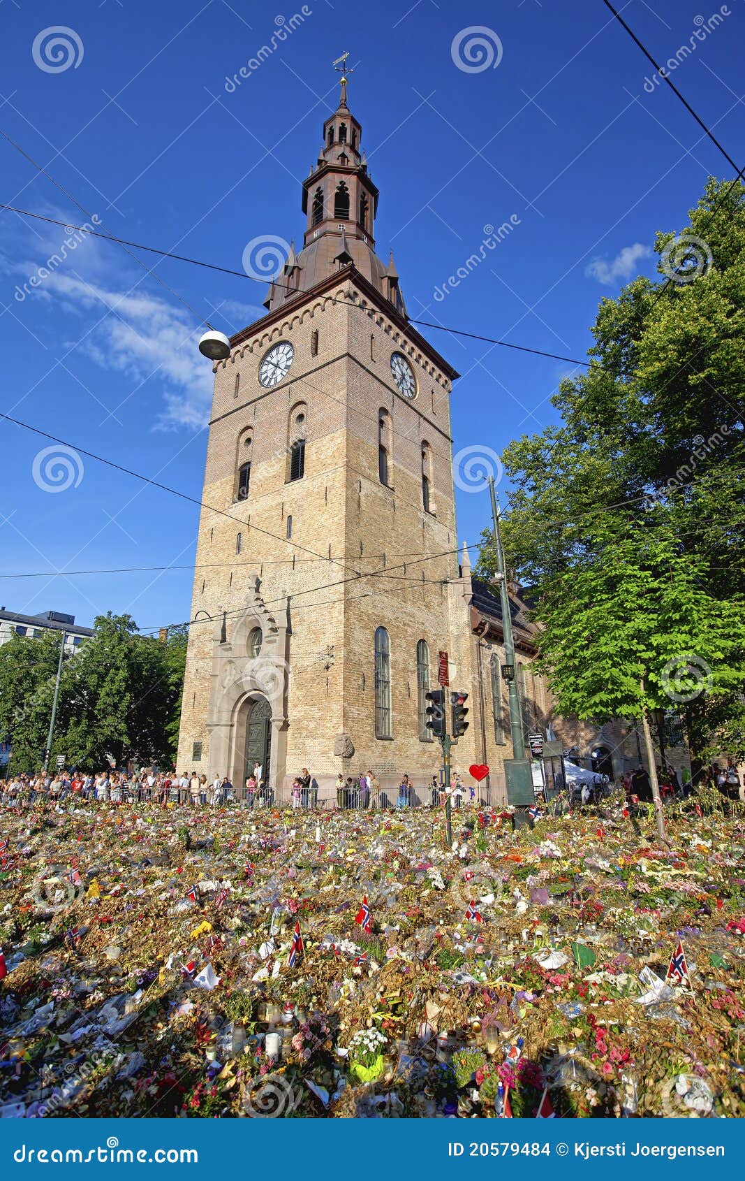 Flowers of respect editorial stock image. Image of sorrow - 20579484