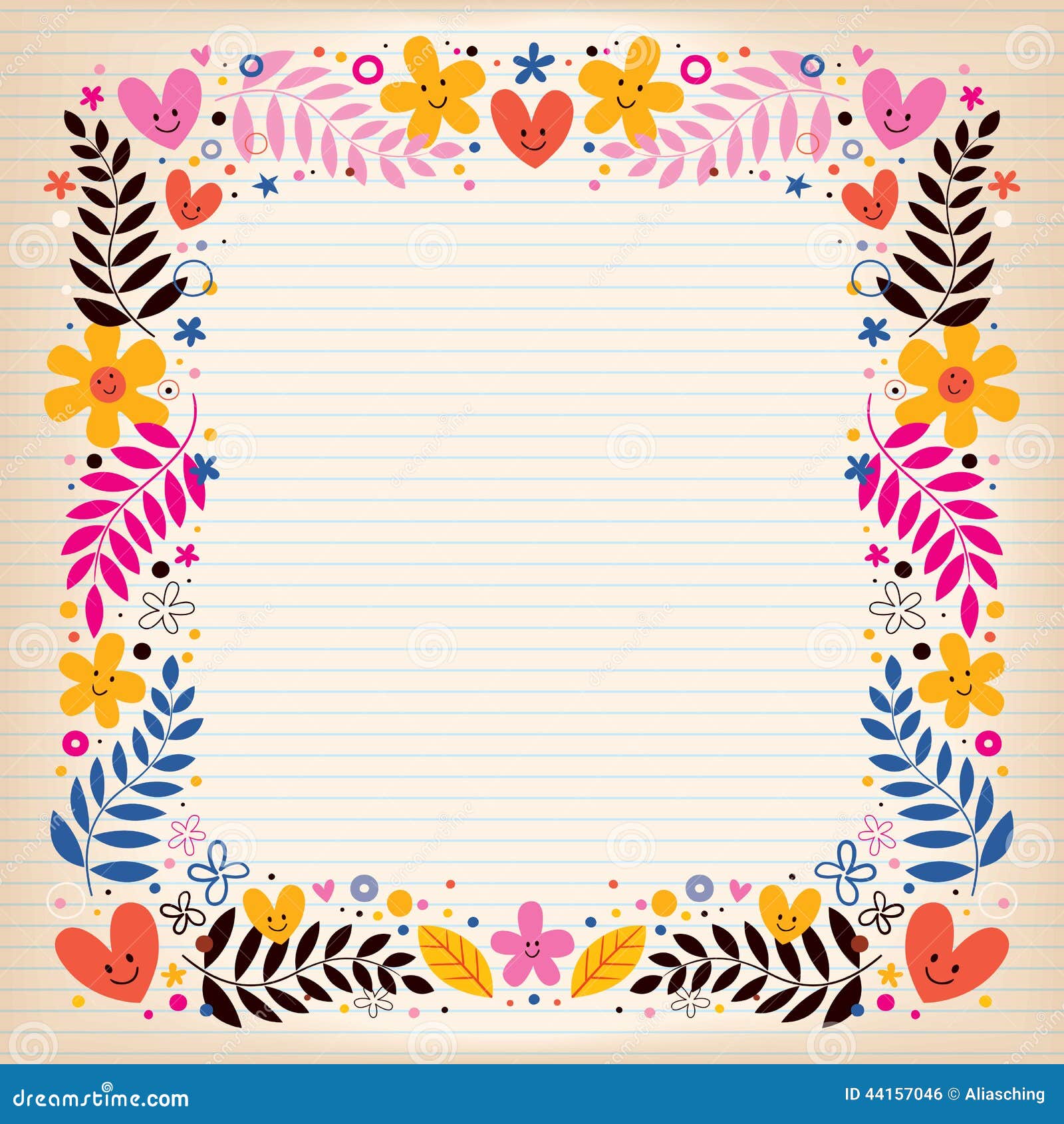 Retro 70s Border With 8-track Tape Vector Illustration | CartoonDealer ...