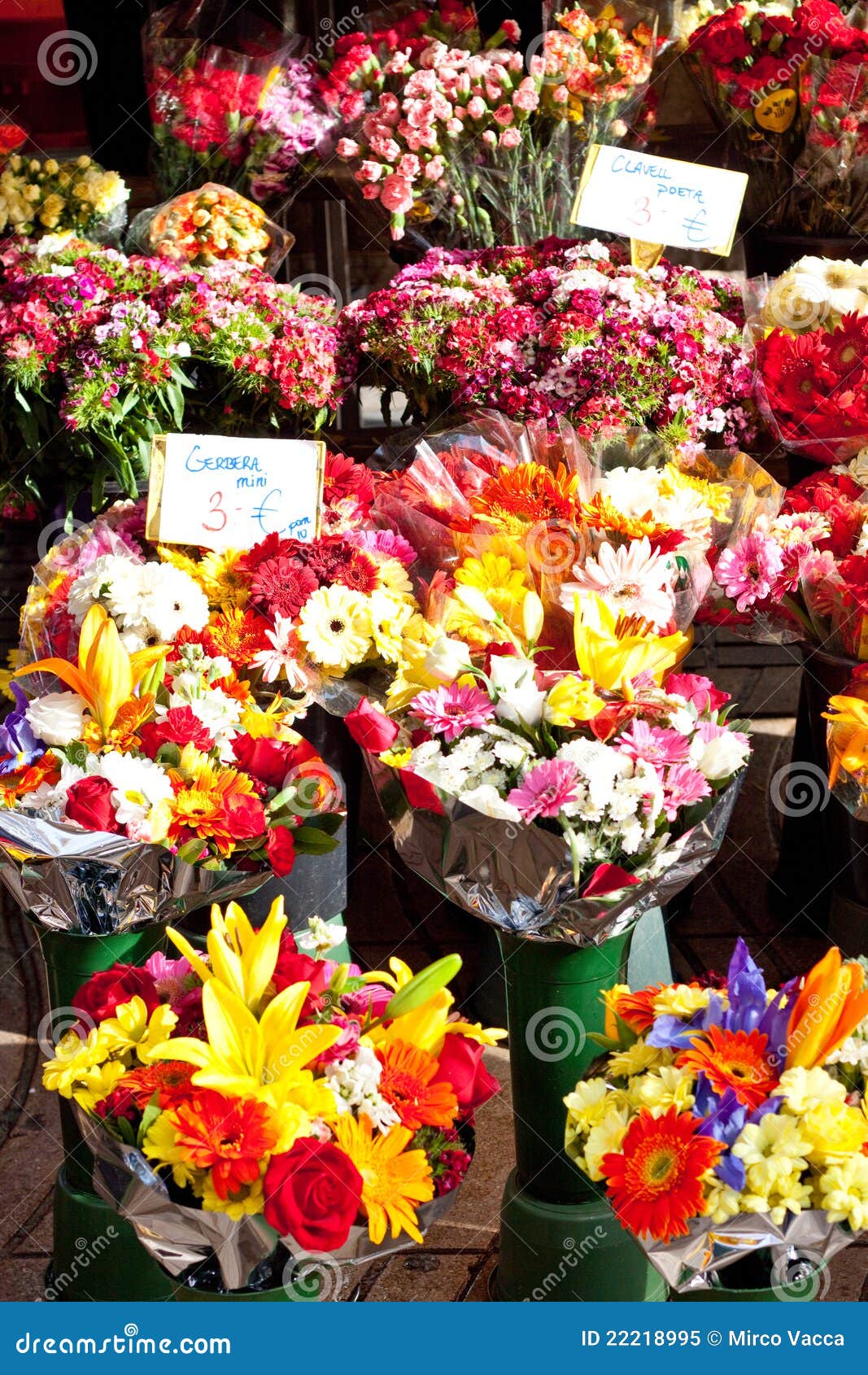 Flowers for sale stock image. Image of market, yellow - 22218995